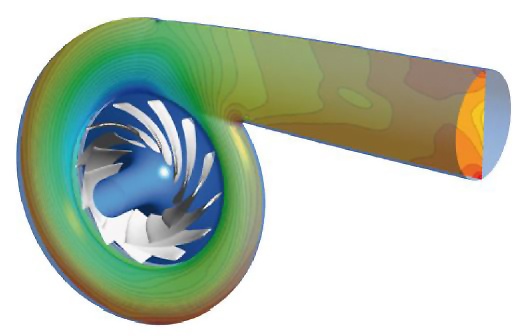 Hydrodynamic Design of a Turbocharger Pump and Turbine with 5 points ...